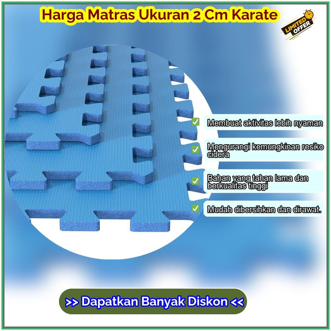 Harga Matras Ukuran 2 Cm Karate - Harga Matras Taekwondo - Medium