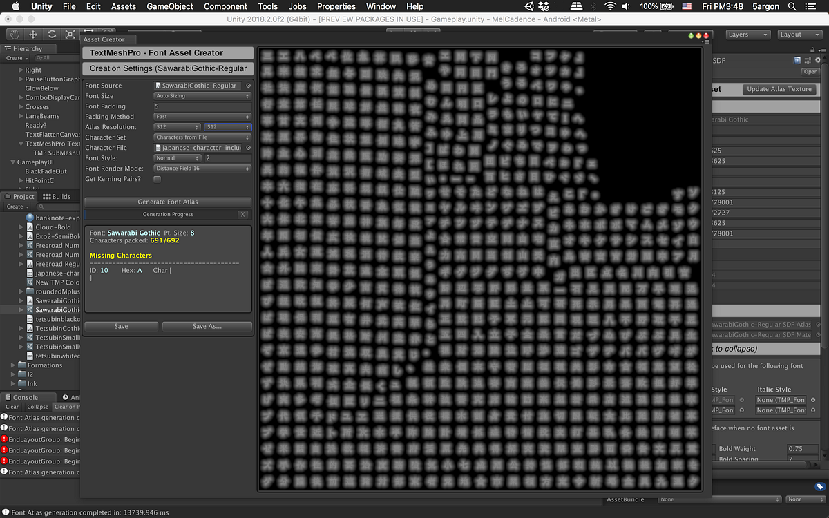 Using most Japanese characters in a game is possible with 1024x1024 ...