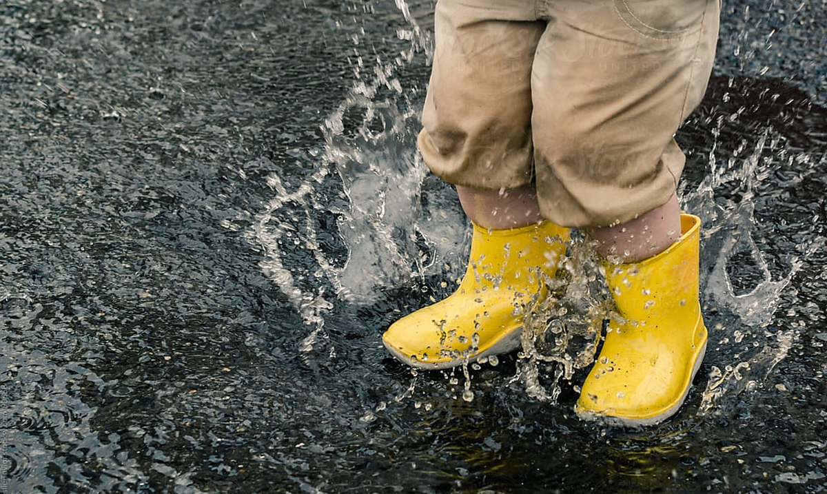 Yellow Boots & Red Raincoat - Tanushree Das - Medium