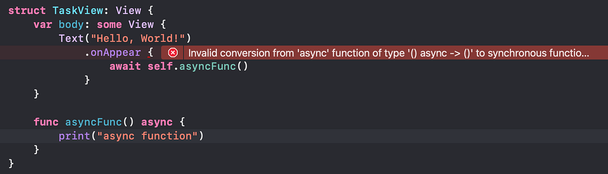 TASK { try await …} When to use Task | by Lakshminaidu C | Nov, 2023 | Medium