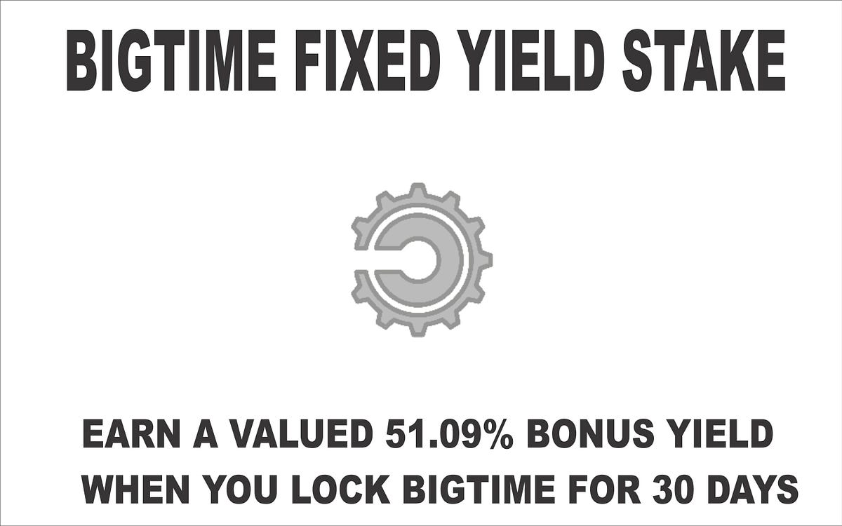 BIGTIME FIXED YIELD STAKE - BIGTIME - Medium