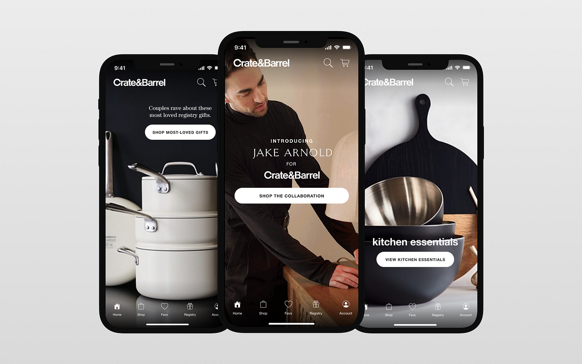 Crate and Barrel iOS App Home Screen Redesign | by BPR.UX | Jul, 2023 | Medium