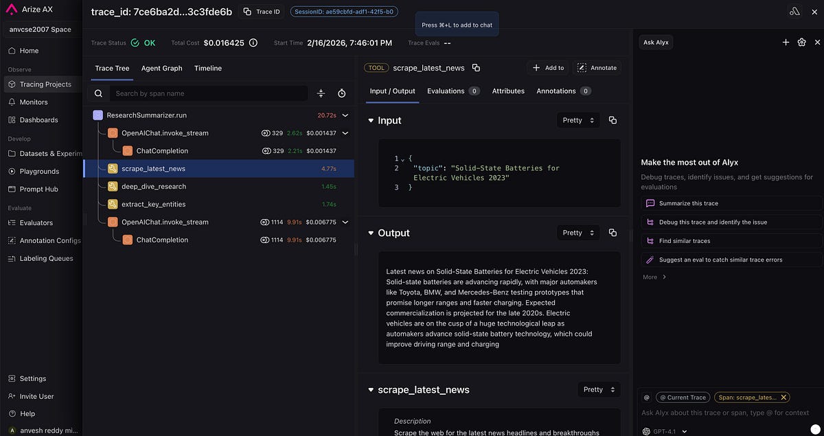 Observability for Black-box Agentic Flows: Tracing, Metrics, and Log ...