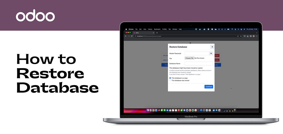 Tutorial Restore Database pada Odoo 16 | by Abraham Javier Sebastian ...