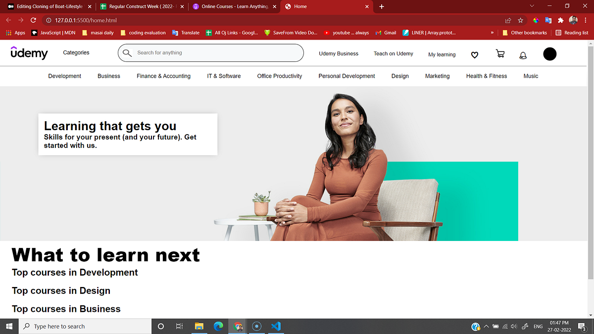 Cloning of Udemy Website. I am here to share our experience of… | by Deepak shankar dubey | Medium