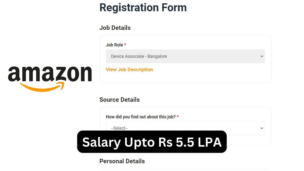 Amazon Hiring Device Associate, Salary Upto Rs 5.5 LPA | by V G Selvam ...