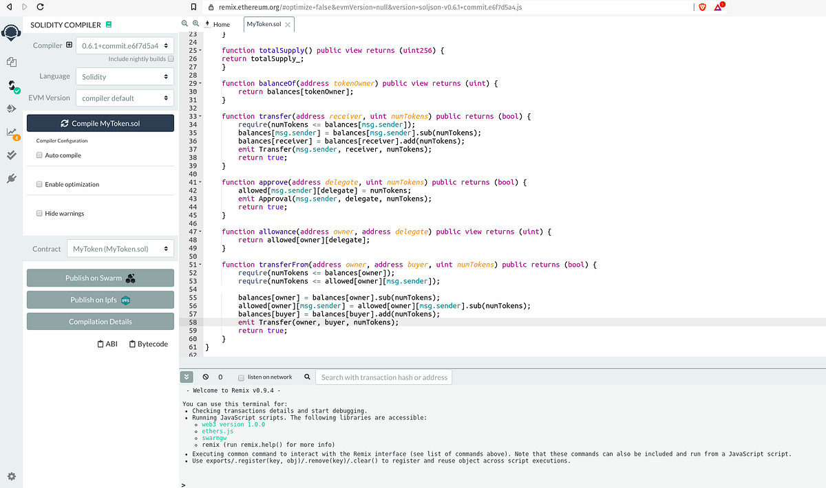 Coding A Smart World Series Erc20 Smart Contract Using Solidity By Zijo Block Street Medium