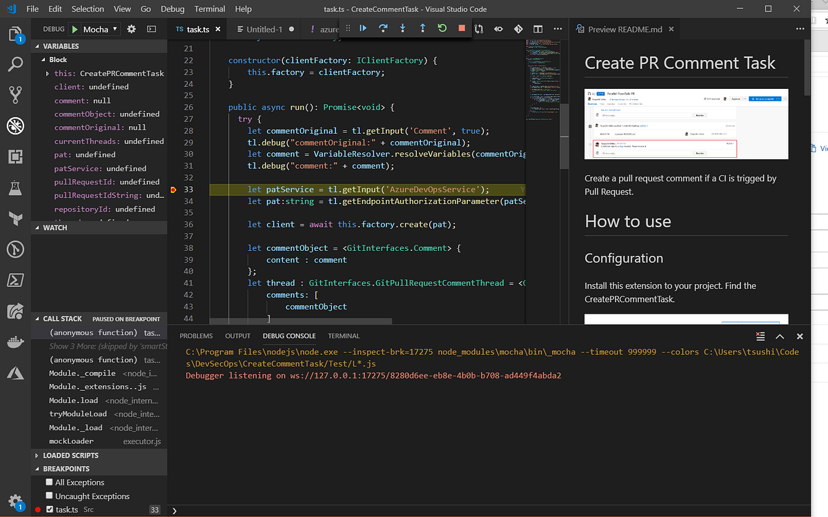 Authoring Azure DevOps Task — Development Environment (2) | by Tsuyoshi ...