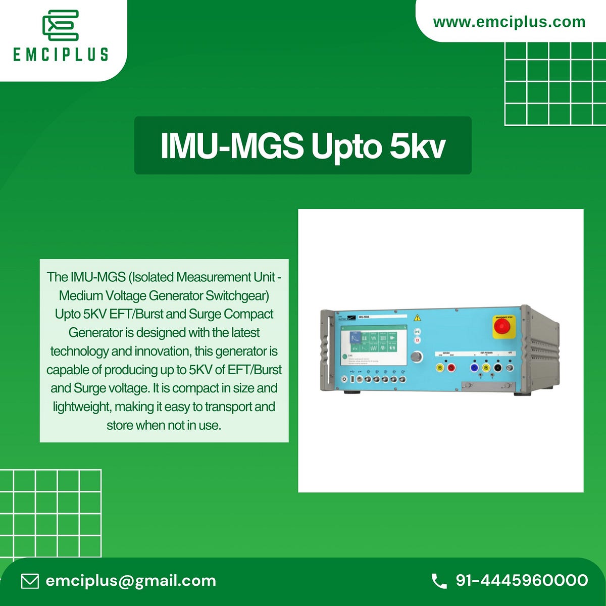 IMU-MGS Up to 5kV Generator — Compact, Versatile, and Safe Testing ...