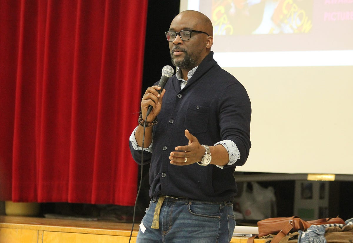 Author Derrick Barnes inspires local students | by Samantha Bambino ...