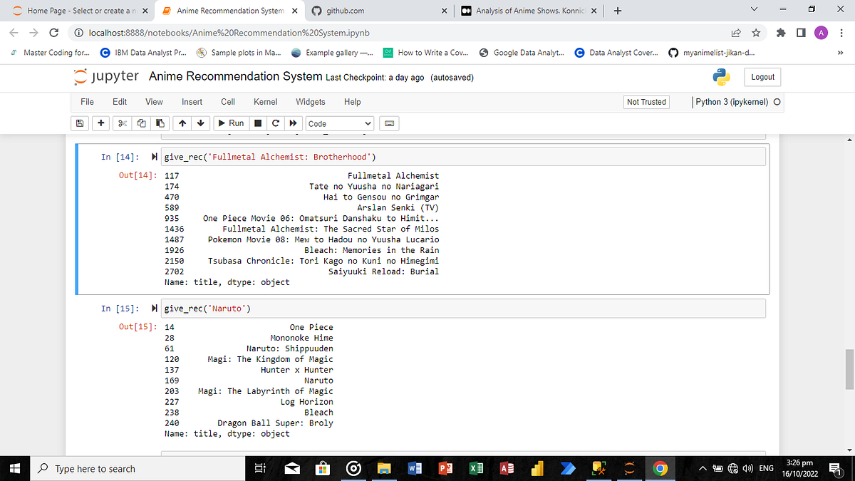 Anime Recommendation System - Abdulbasit - Medium