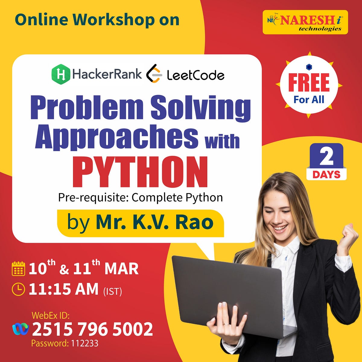 Problem Solving With Python🚀 Free Online Workshop Problem Solving 1780