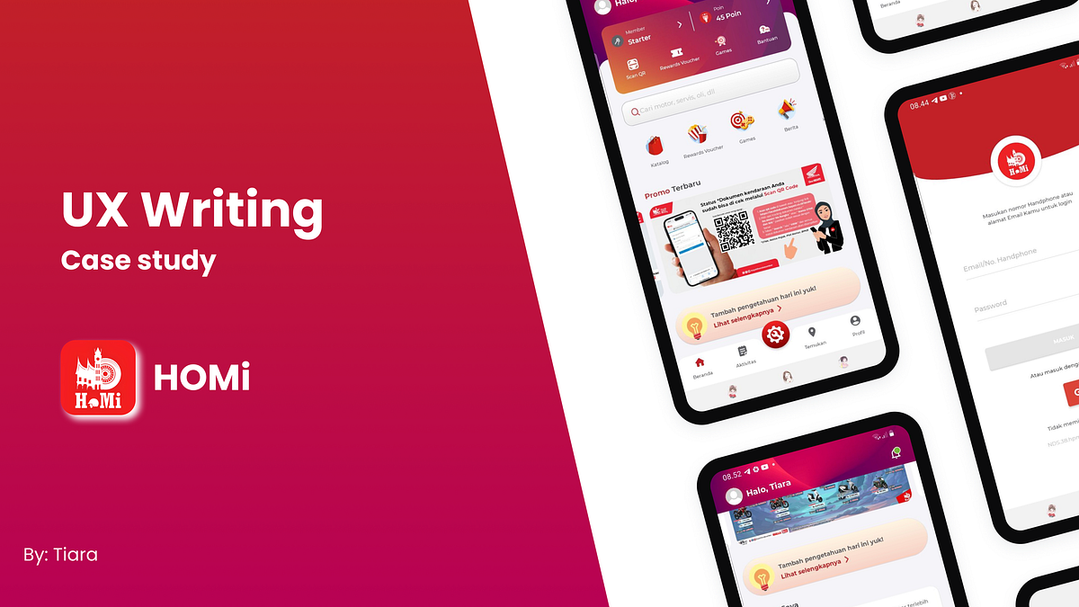 UX Writing Case Study: HOMi Mobile Copy Improvement | by Tiara | Nov ...