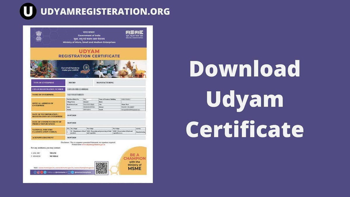 Streamlining Business: Udyam Certificate Online | by Ritkachabbra | Sep ...