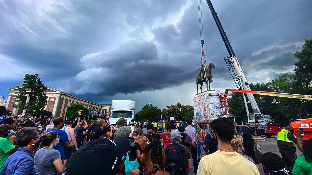 A Step In the Right Direction. Stonewall Jackson came down today. I ...