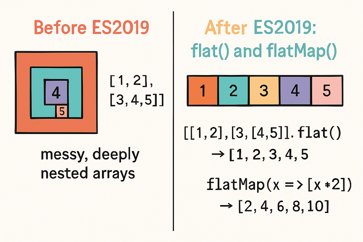 Unlocking JavaScript’s Evolution: ES2019’s Flat, FlatMap, Optional Catch Binding | by The CS ...