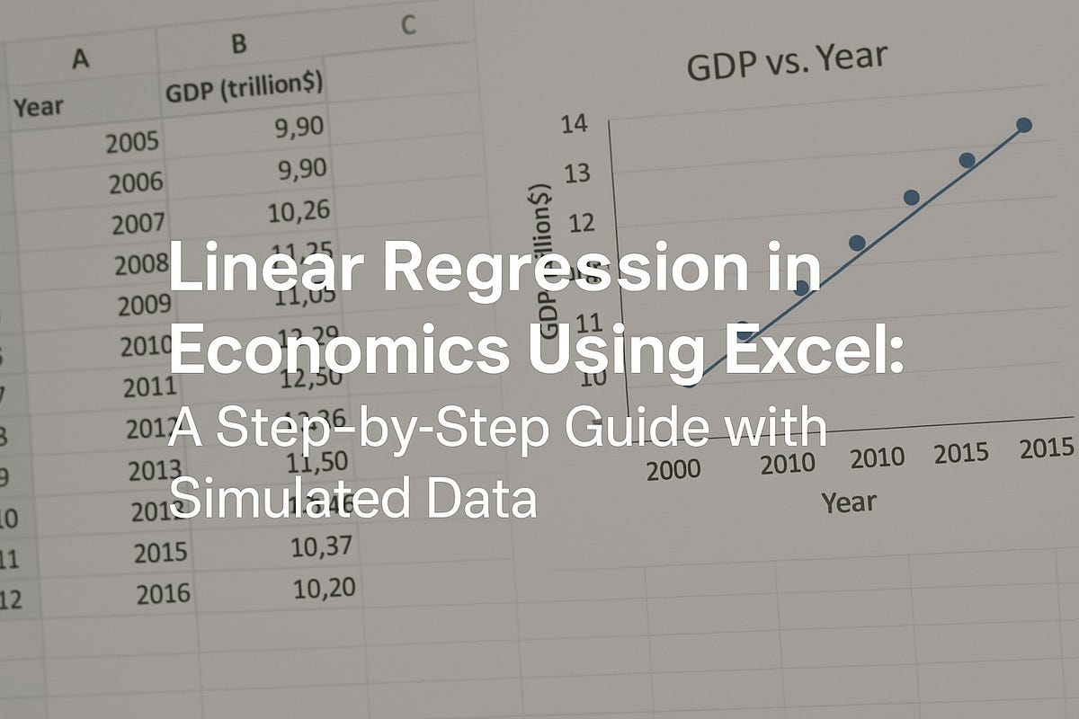 Linear Regression In Economics Using Excel A Step By Step Guide With Simulated Data By