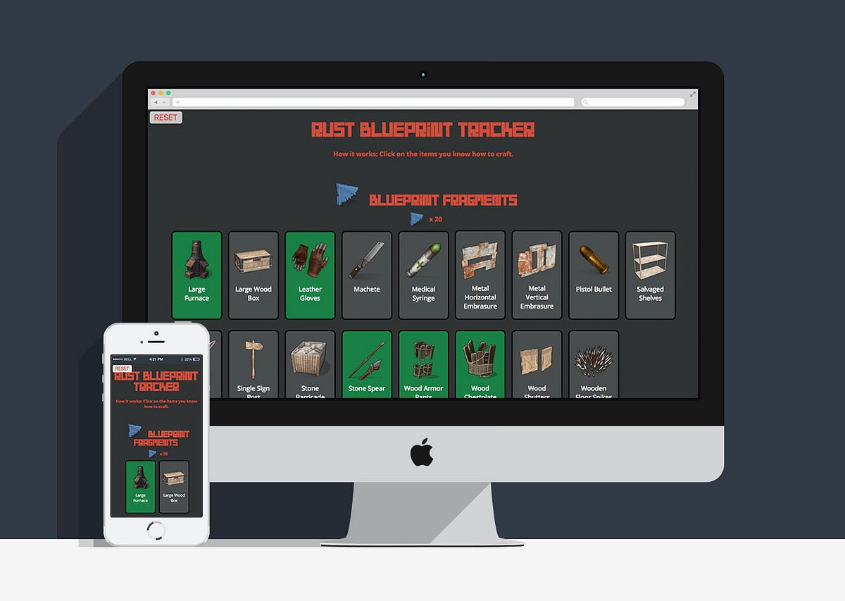 Case Study: Rust Blueprint Tracker | by jordan coil | Jordan Coil ...