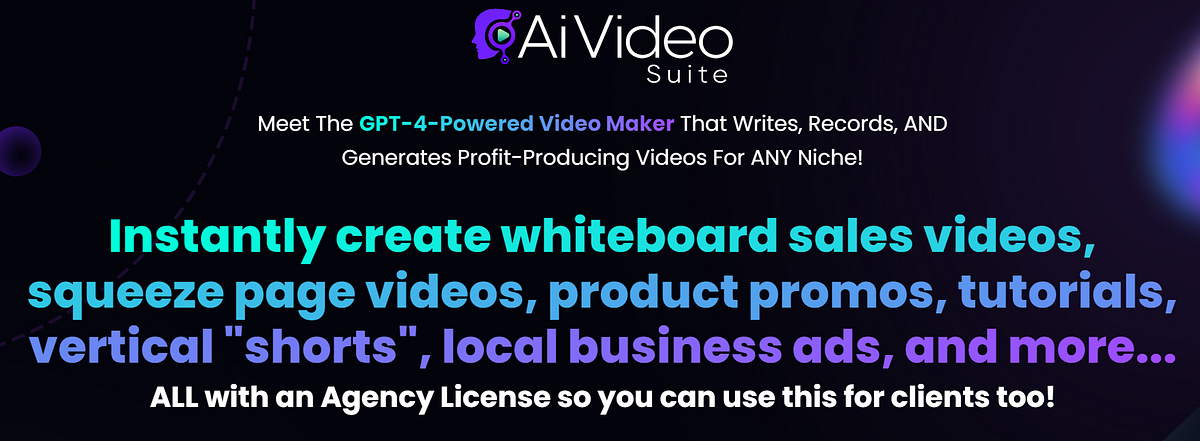 “Revolutionizing Video Marketing with AiVideoSuite” | by ZiXiang 16 | Sep, 2023 | Medium