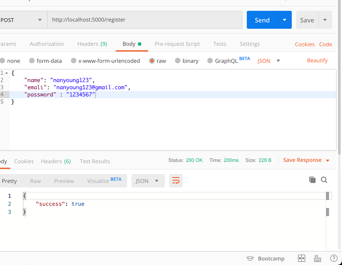 [MAC] Node/React 기초 — Body Parser, POSTMAN,Register Router, NODEMON ...
