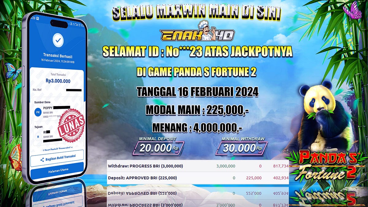 MODAL BERAPA PUN PASTI MAXWIN JUTAAN BERMAIN DI ENAK4D - bukti jp enak4d - Medium