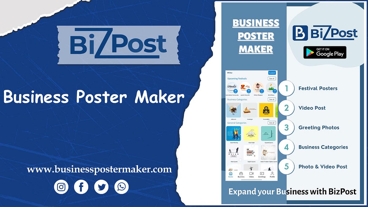 Business Poster Maker - Digital Marketing Business Poster Maker Android ...