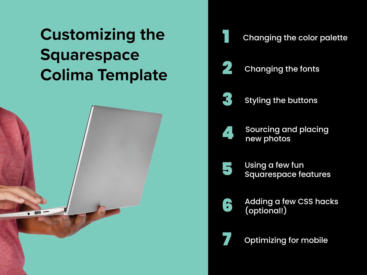 Customizing the Squarespace Colima Template | by Amanda McNay | Medium