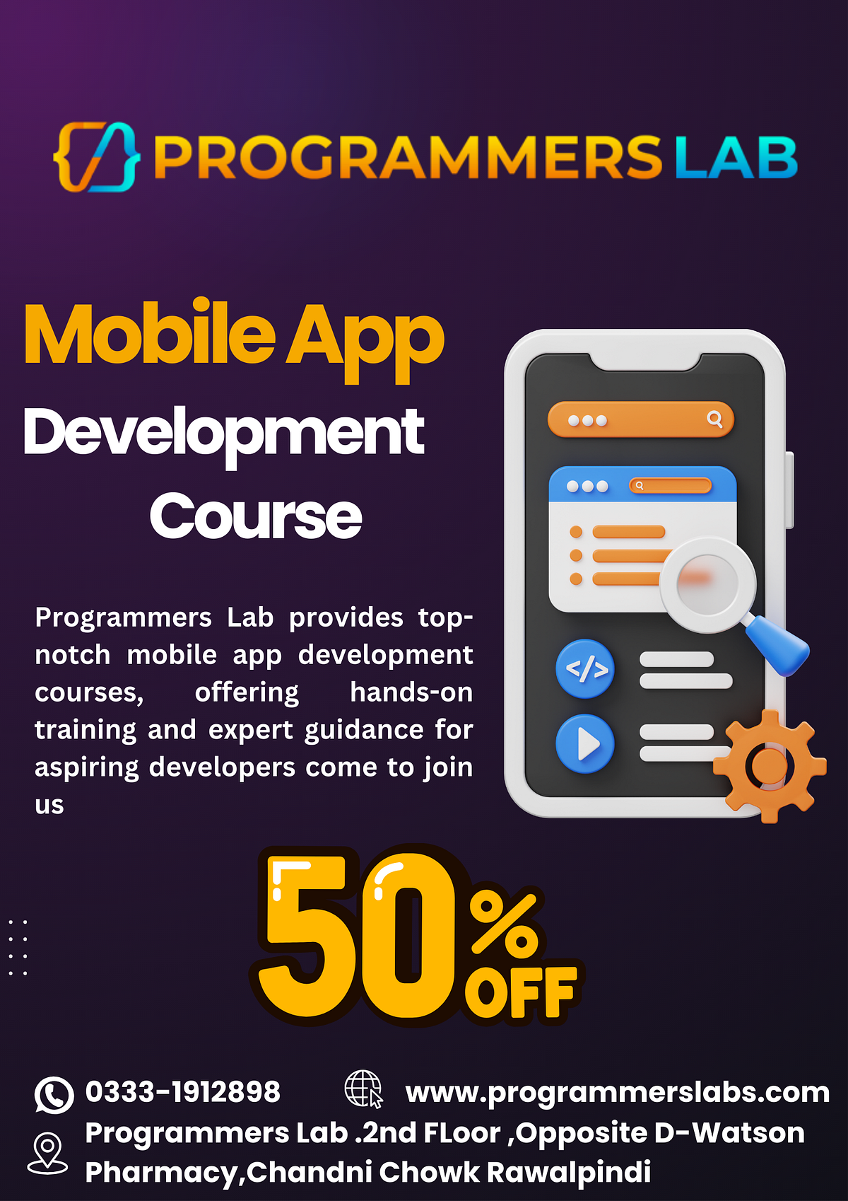 Best Institute For Mobile App Development Course In Rawalpindi - Programmers Lab Training ...