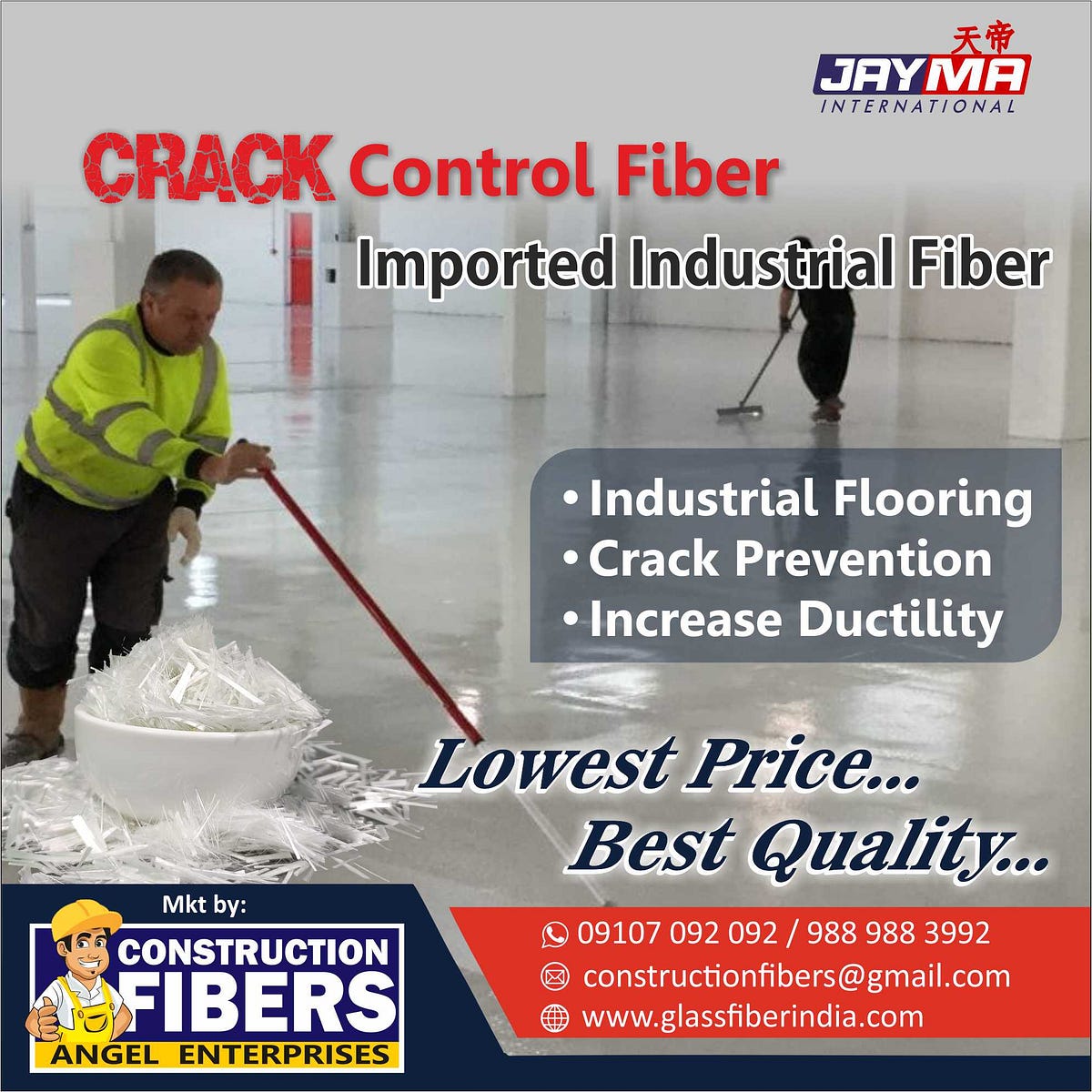 Crack Control Fiber Imported Industrial Fiber Industrial Flooring Crack ...