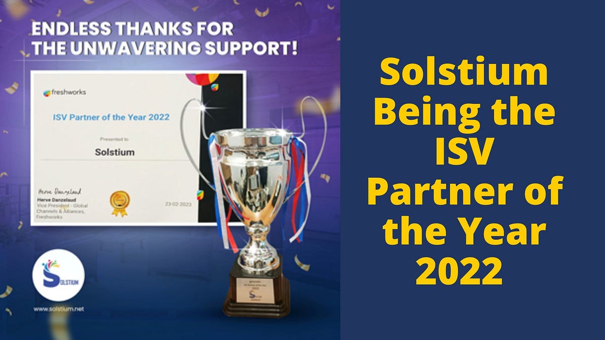 Solstium being the ISV Partner of the Year 2022 for APMEA at the ...