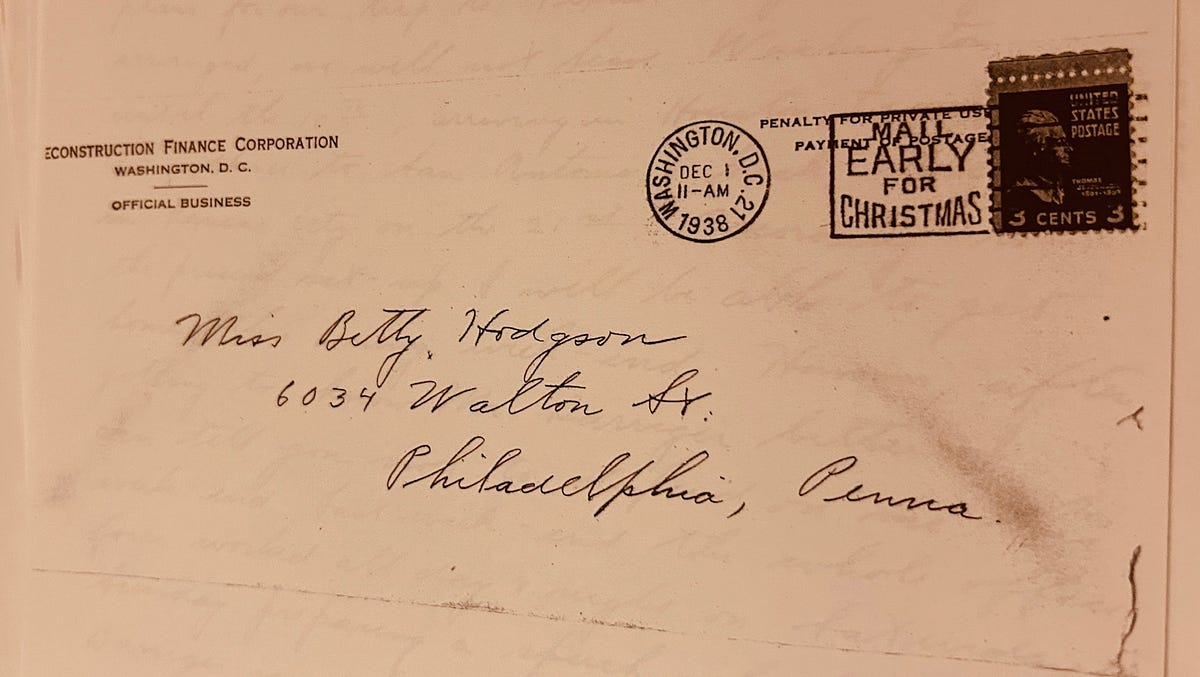 PRR Grandfather Letters, Dec 1, 1938 Washington DC, 15 of 46 | by ...