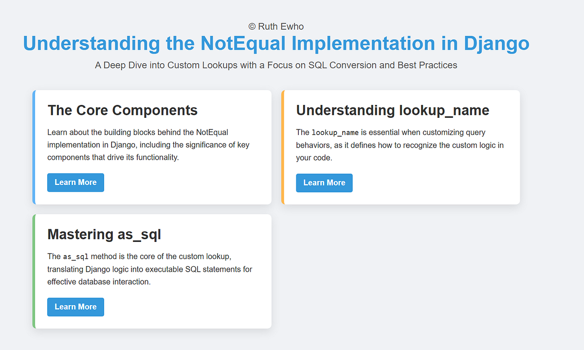 How to Create Custom Lookups in Django: A Step-by-Step Guide | by Ewho Ruth | Medium