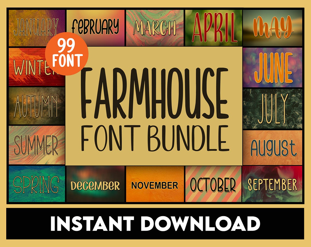 Profitable Print on Demand: Unleash Creativity with Farmhouse Fonts ...