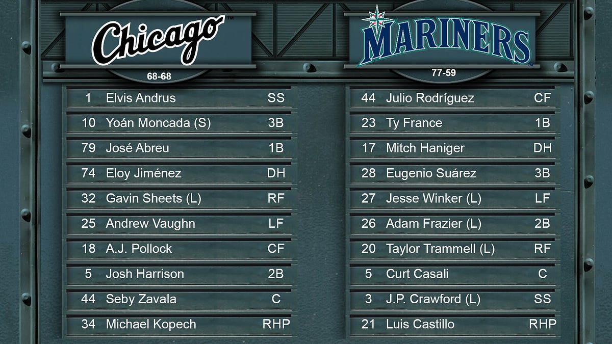 Mariners GameDay — Sept. 7 vs. Chicago-AL | by Mariners PR | From the ...