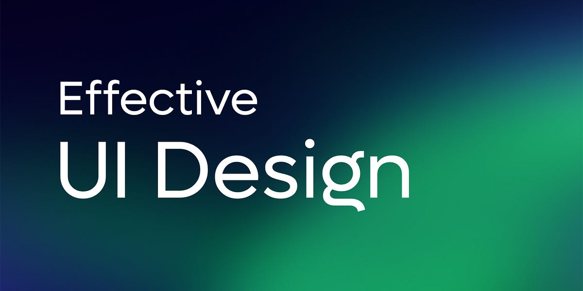 Effective UI Design for Modern Web Applications | by krcatakan | Medium
