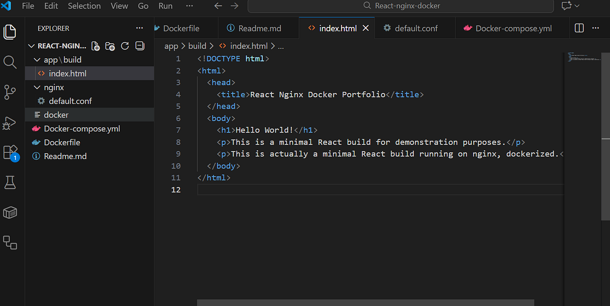 Deploying a React App with Nginx in Docker — From Scratch for Beginners ...