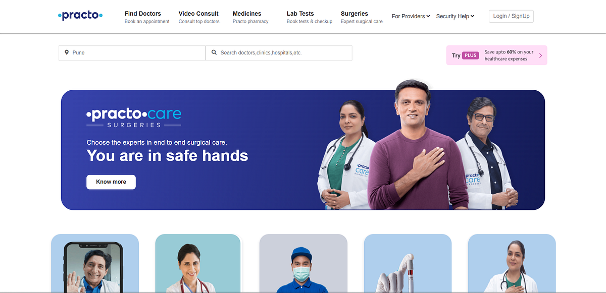 Built practo.com Clone - Mayuriwasu - Medium