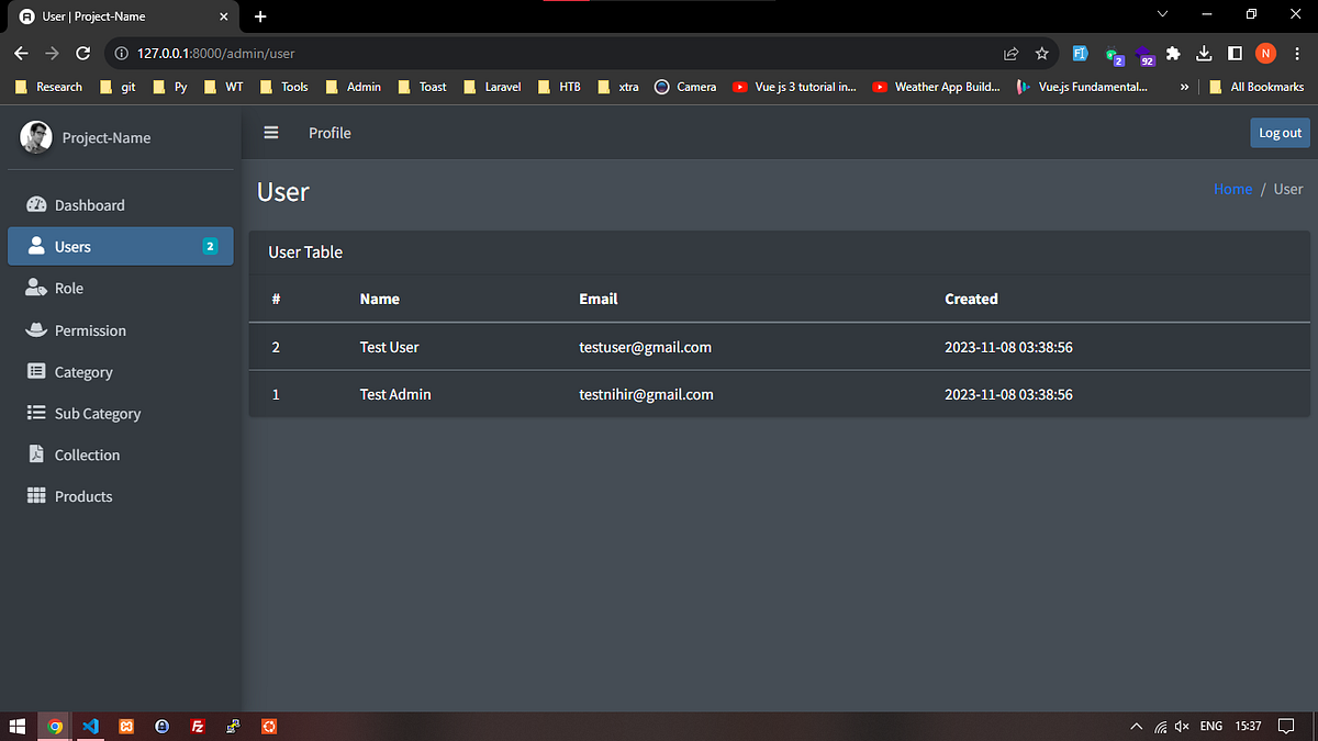 Laravel-10 AdminLTE. This is the Admin LTE created with… | by Nihir Zala | Medium