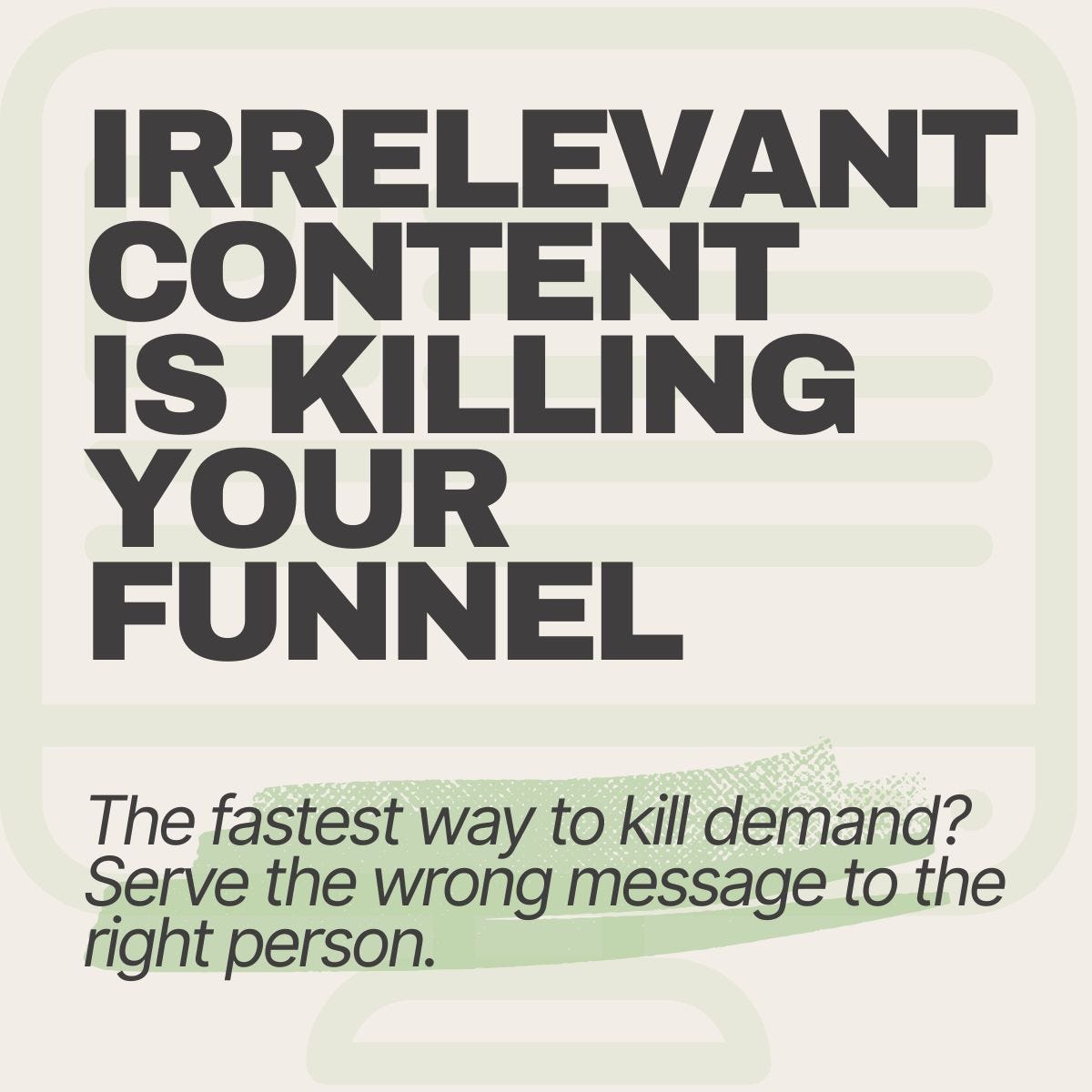 Irrelevant Content Is Killing Your Funnel | by Mel Dawes | Jun, 2025 | Medium