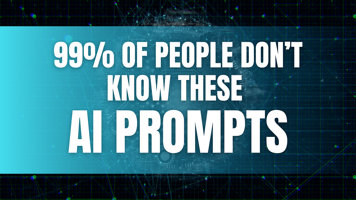 99 Of People Donвђ T Know These Ai Prompts By Gyanendra Knojiya рџ вђќрџ