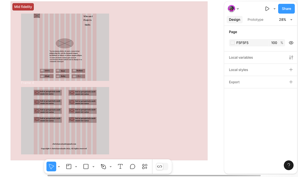 ACTIVITY 11: Convert your Personal Portfolio — Low-Fidelity to Mid ...