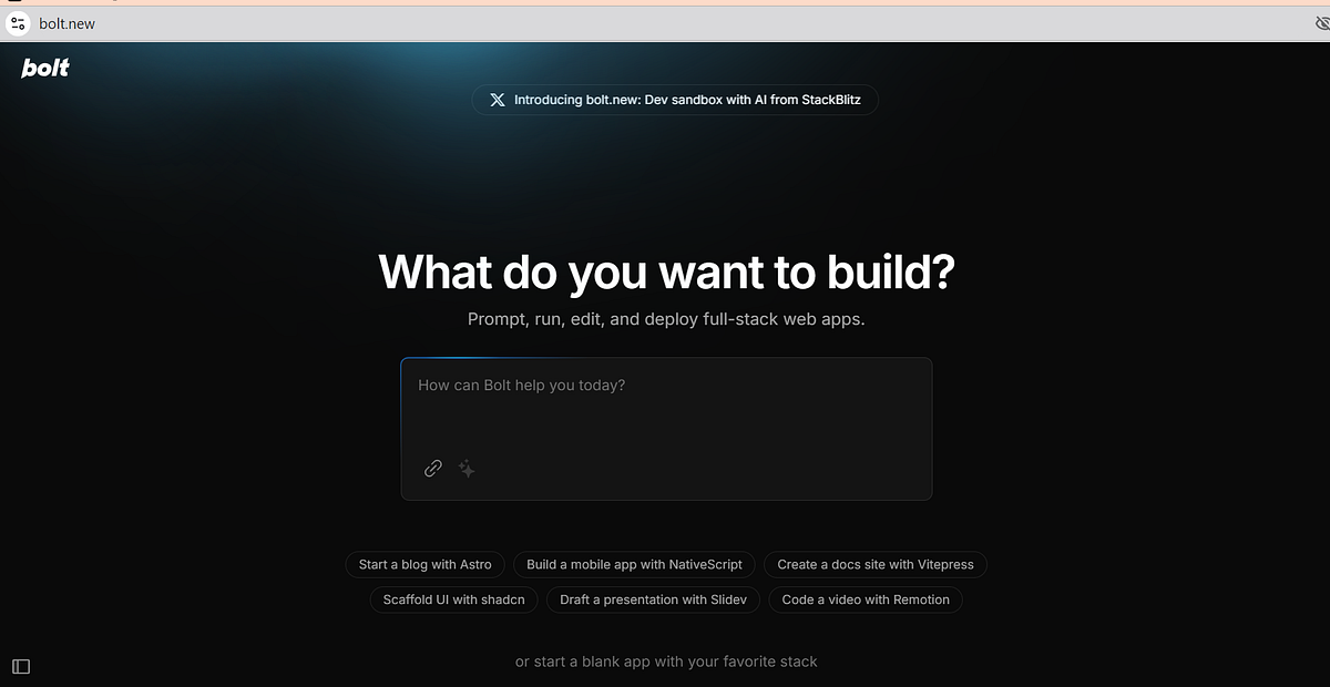 This AI will Replace All Your Coding Tools: Bolt.new | by Manpreet Singh | AI Advances
