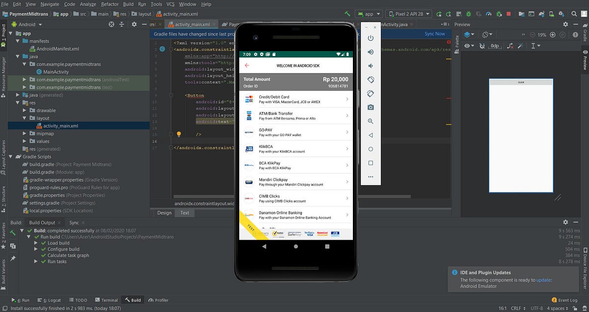 Integrasi Snap-Api Midtrans menggunakan Android SDK (Implementasi Veritrans & UIKit) — Midtrans ...