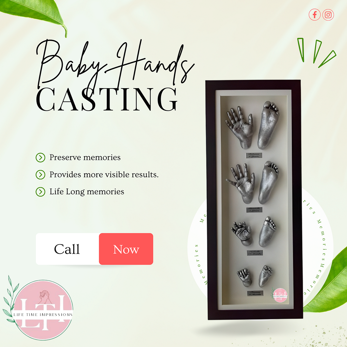 baby casting impression in vijayawada - lifetime impressions - Medium