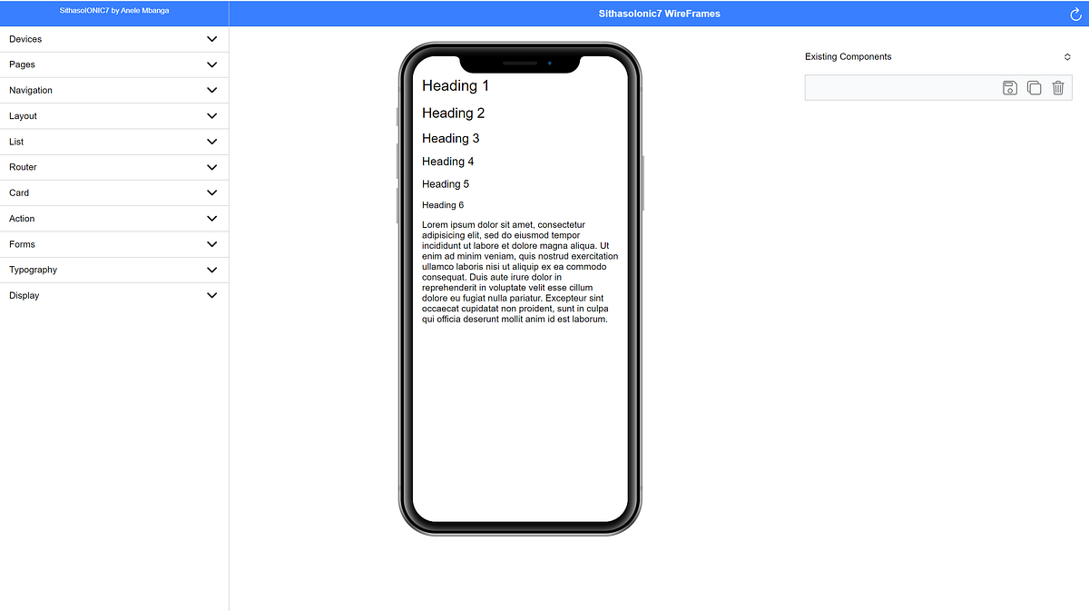 Unboxing SithasoIonic7 Wireframes App— The ion-component | by Anele Mbanga | JavaScript in Plain ...
