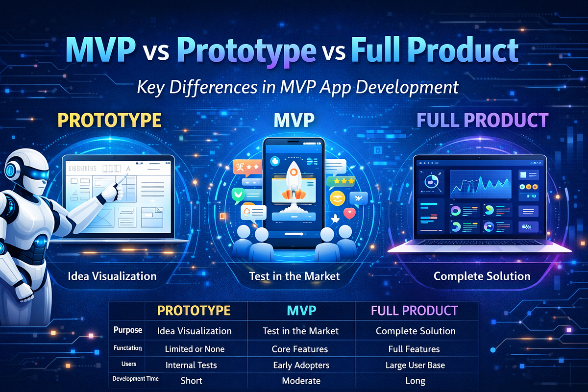 MVP vs Prototype vs Full Product: Key Differences in MVP App ...