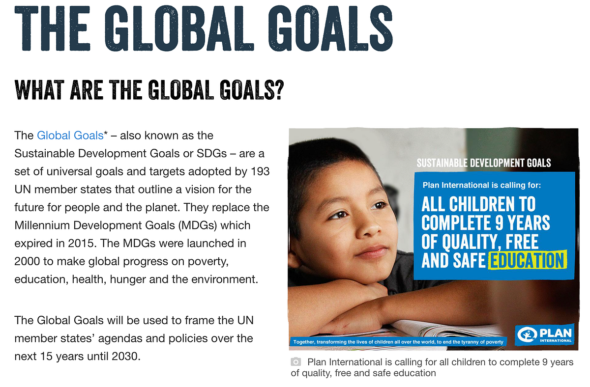 How Plan International is aligning itself with the UN’s sustainability ...