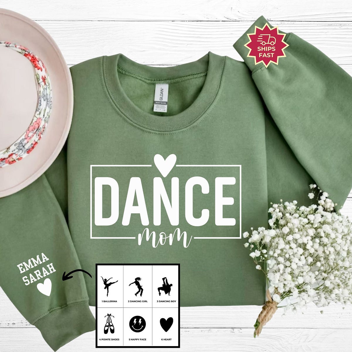 Personalized Dance Mom Sweatshirt, Custom Dancer shirt Gift for Dance ...