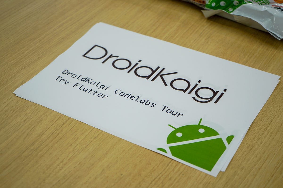 DroidKaigi Codelabs Tour — Try Flutter | by KeithYokoma | DroidKaigi | Medium