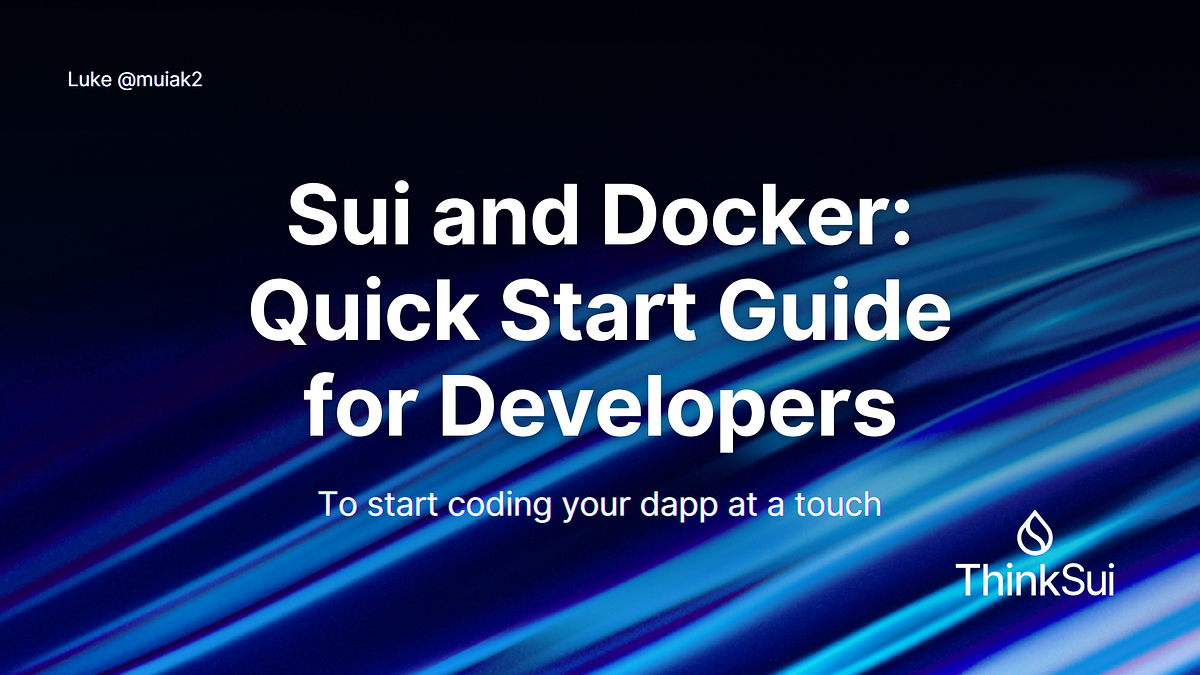 Sui and Docker: Quick Start Guide for Developers | by Luke | Medium